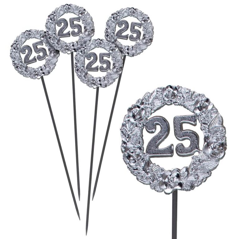 25 år pynte sticks sølv - Skab elegante festdekorationer med stil