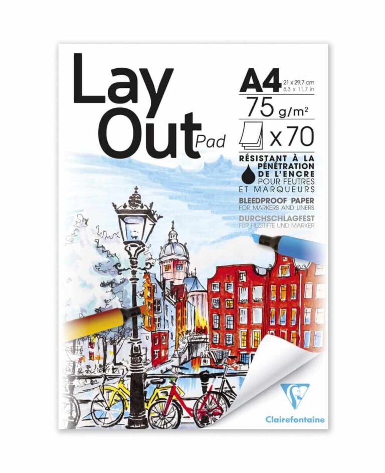 Clairefontaine Layout Pad DIN A4: Perfekt til Tegning med Tuscher