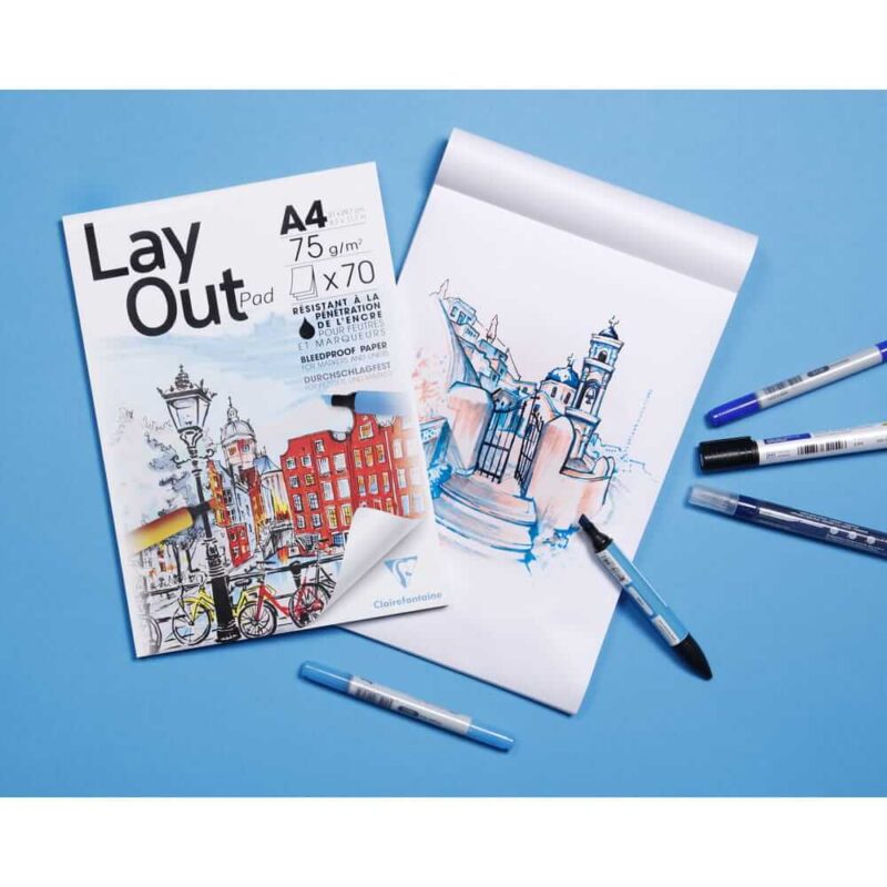 Clairefontaine Layout Pad DIN A4: Perfekt til Tegning med Tuscher