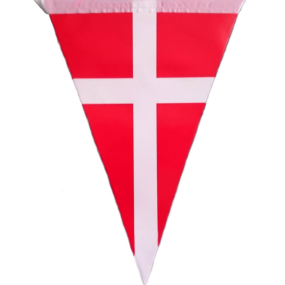 Vimpel flag guirlande med Dannebrog til festlige lejligheder