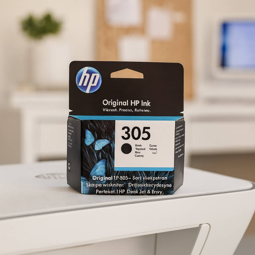 Original HP 305 Sort Blækpatron – Skarp Tekst & Perfekt Kvalitet